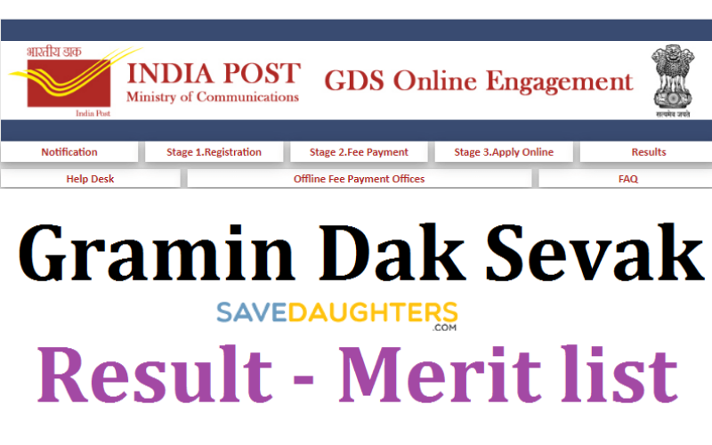 Check GDS Gramin Dak Sevak Result 2022 And Find Merit List of GDS Dak ...