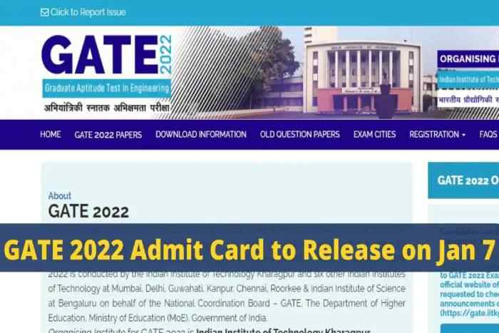 IITB GATE Admit Card 2022, Download GATE Hall Ticket @gate.iitb.ac.in ...